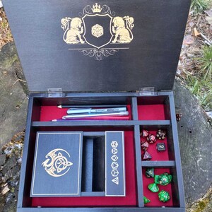 DM Organizer Black Wooden System for Gaming Battles Dnd Organizer ...