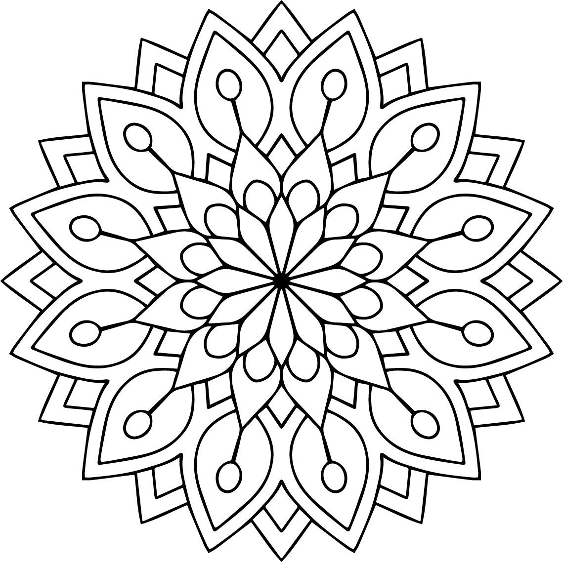 5 Beautiful Mandala Coloring Pages | Etsy