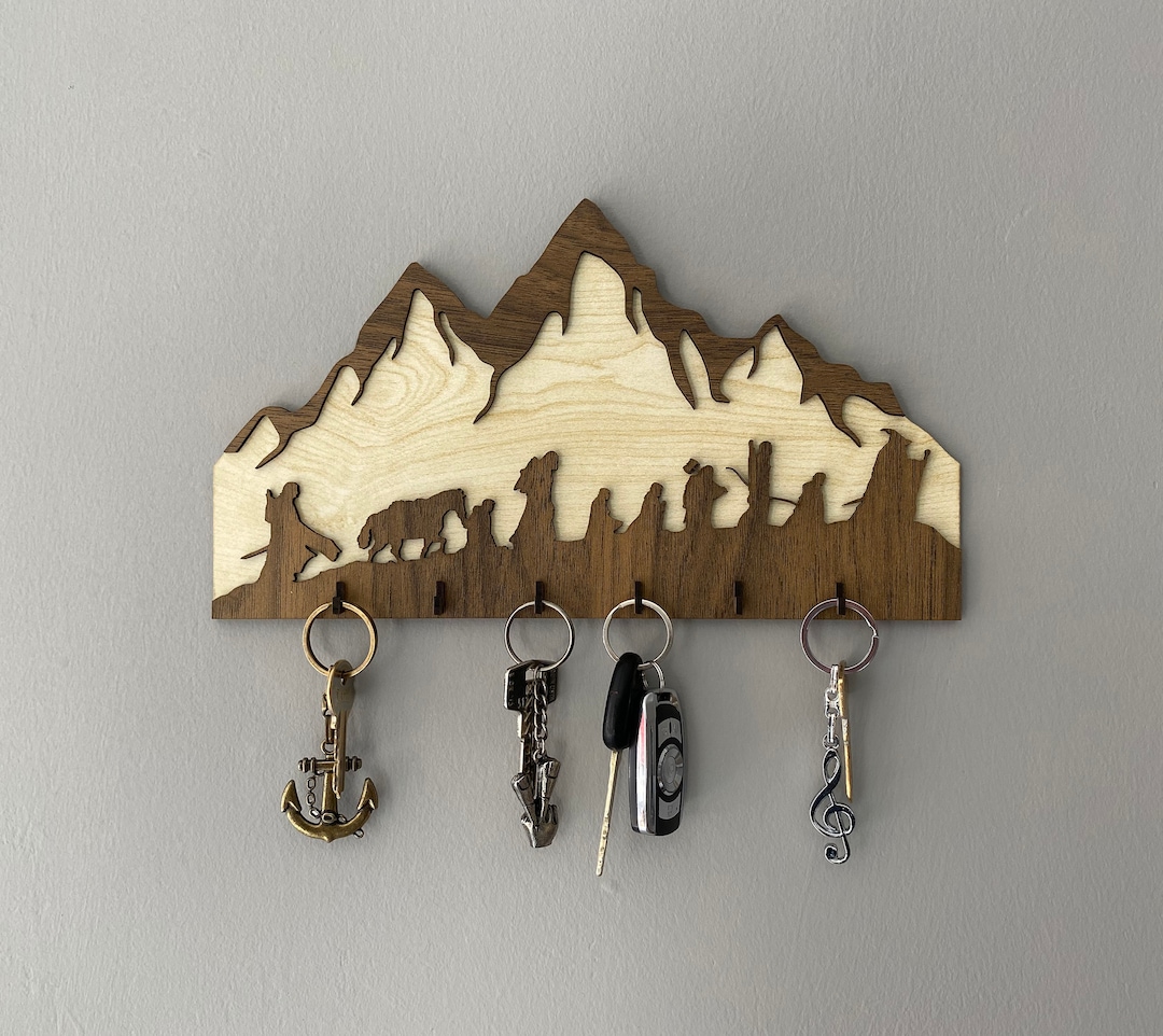 Laser Cut File .dwg.pdf, Lord of the Rings Key Holder for Wall, Coat ...
