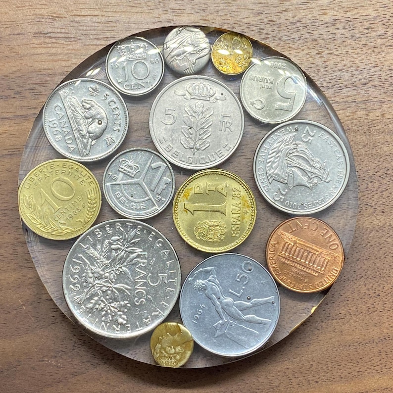 Coin Coaster - Etsy