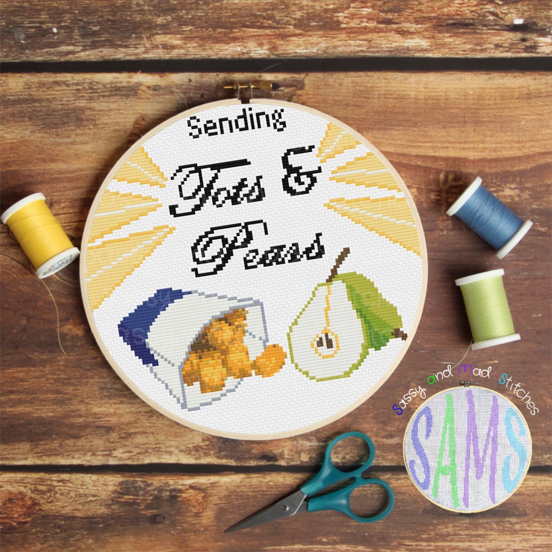 Sending Tots and Pears Cross Stitch Pattern Digital Download Funny ...