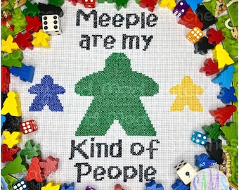 Board Game Meeple Cross Stitch Pattern - Etsy
