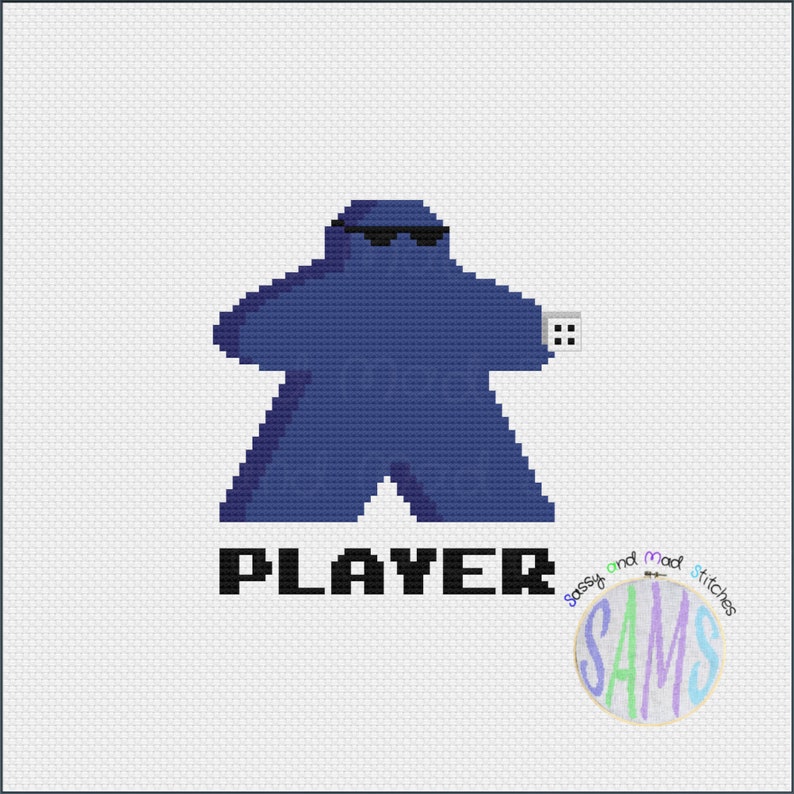 Meeple Cross Stitch Pattern: Gamer Board Game Design (digital Download ...