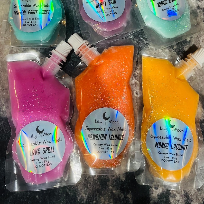 Squeeze Wax Melts, Select a Scent, Squeezable Soy Wax, Strong Scented ...