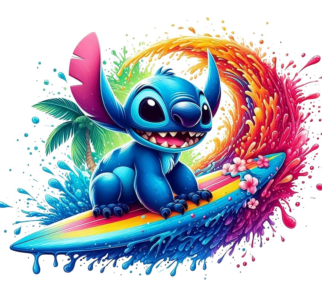 5 PNG Stich Splash Colorful Digital Design for Sublimation High ...