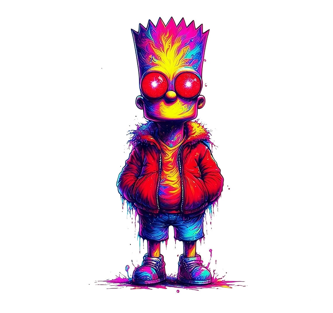 Psychedelic Bart Simpson Bundle Png, Simpson Png, the Simpsons ...