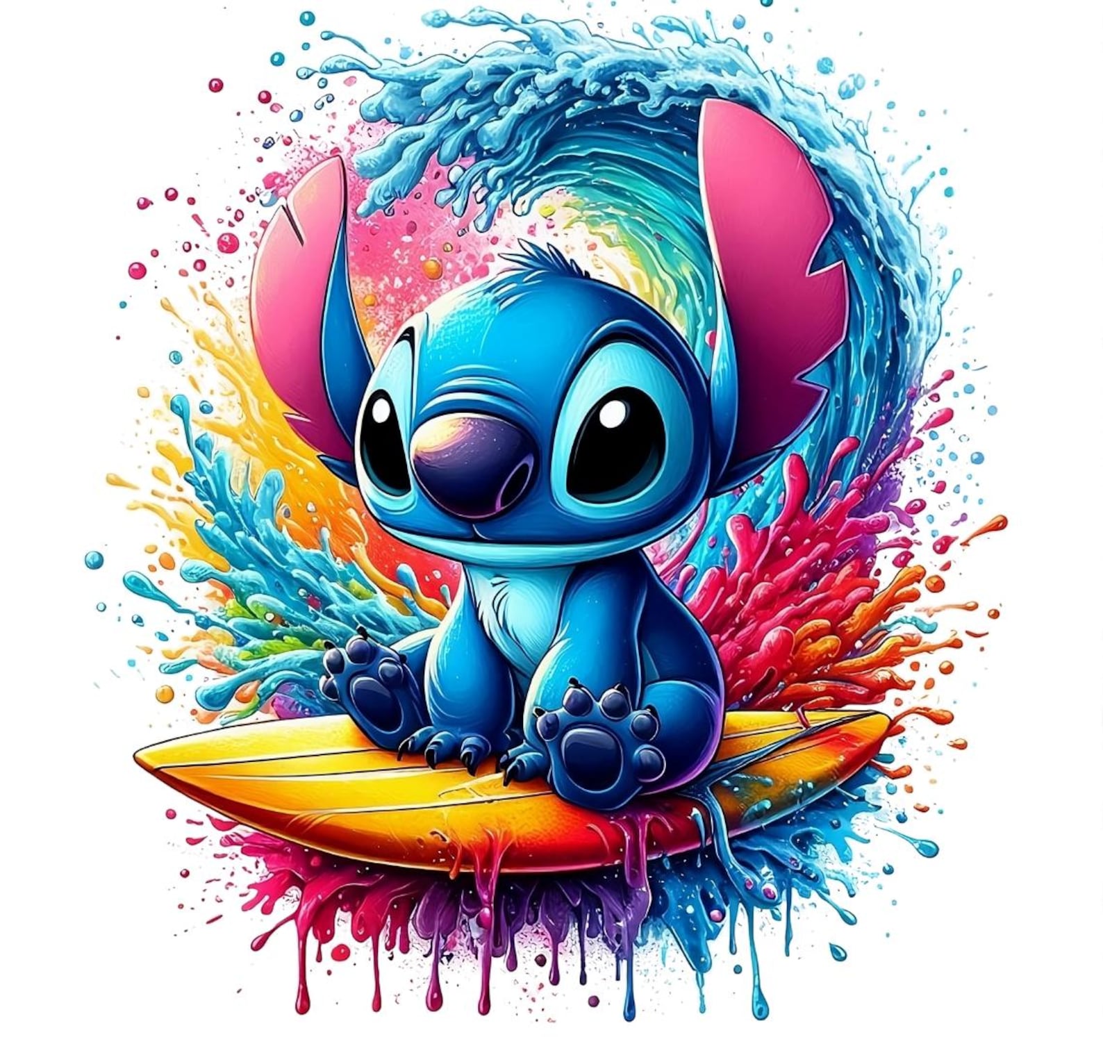 5 PNG Stich Splash Colorful Digital Design for Sublimation High ...