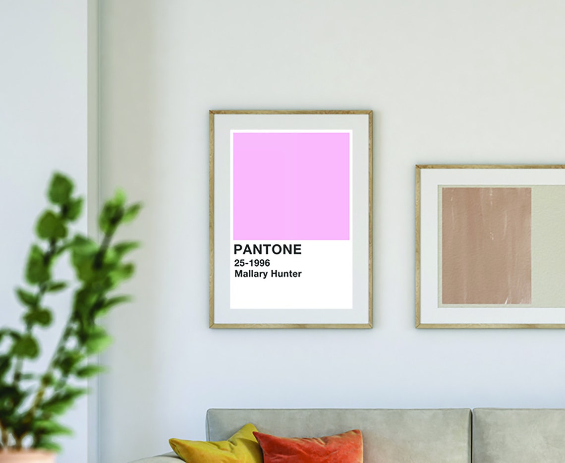 Customizable Pantone Color Poster Print Downloadable | Etsy