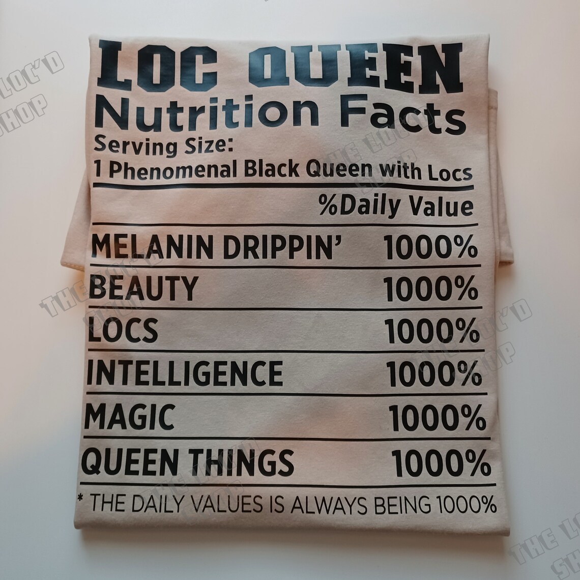 Loc Queen Loc Queen Nutrition Facts Loc'd T-shirt Locs - Etsy