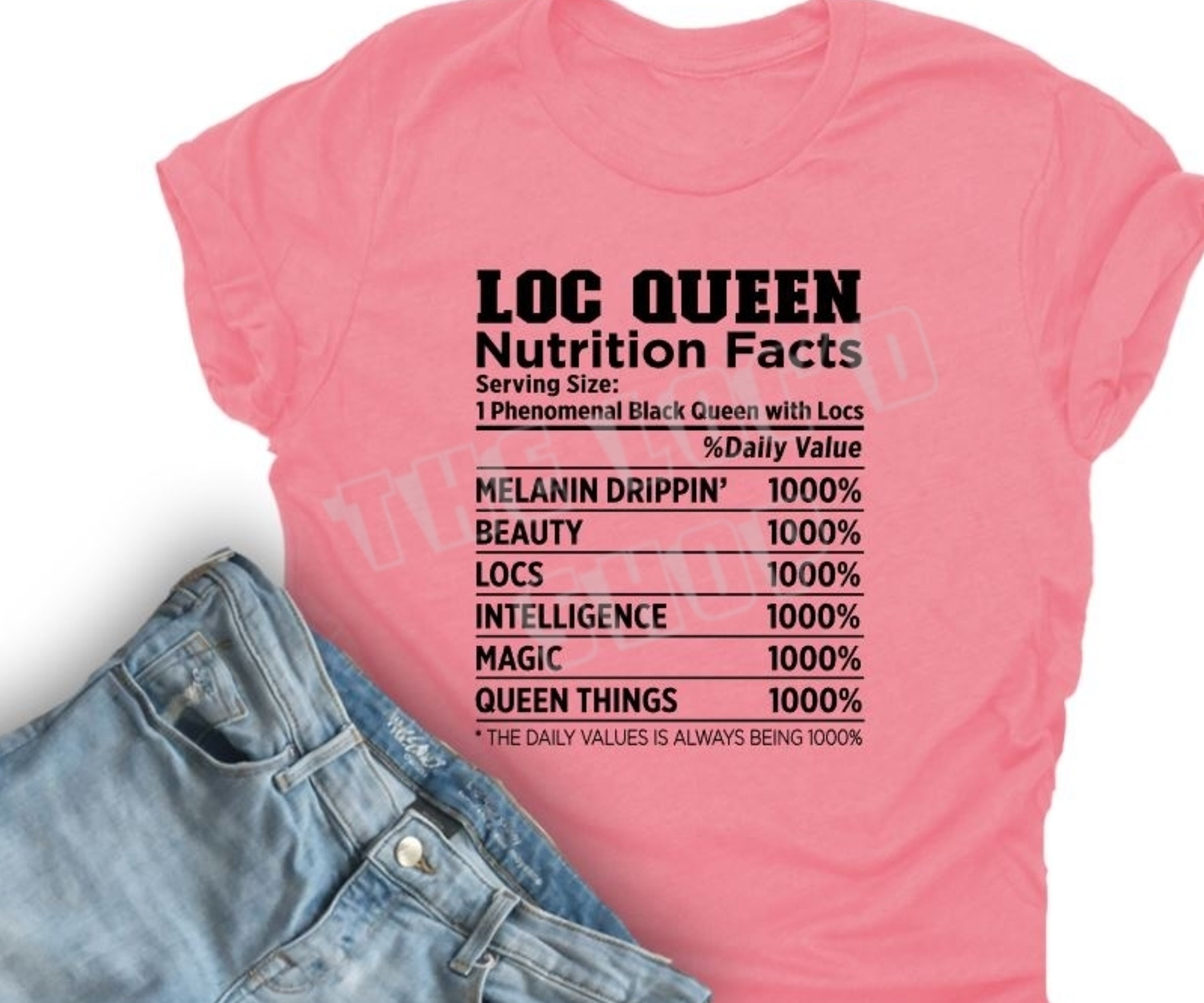 Loc Queen Loc Queen Nutrition Facts Loc'd T-shirt Locs - Etsy