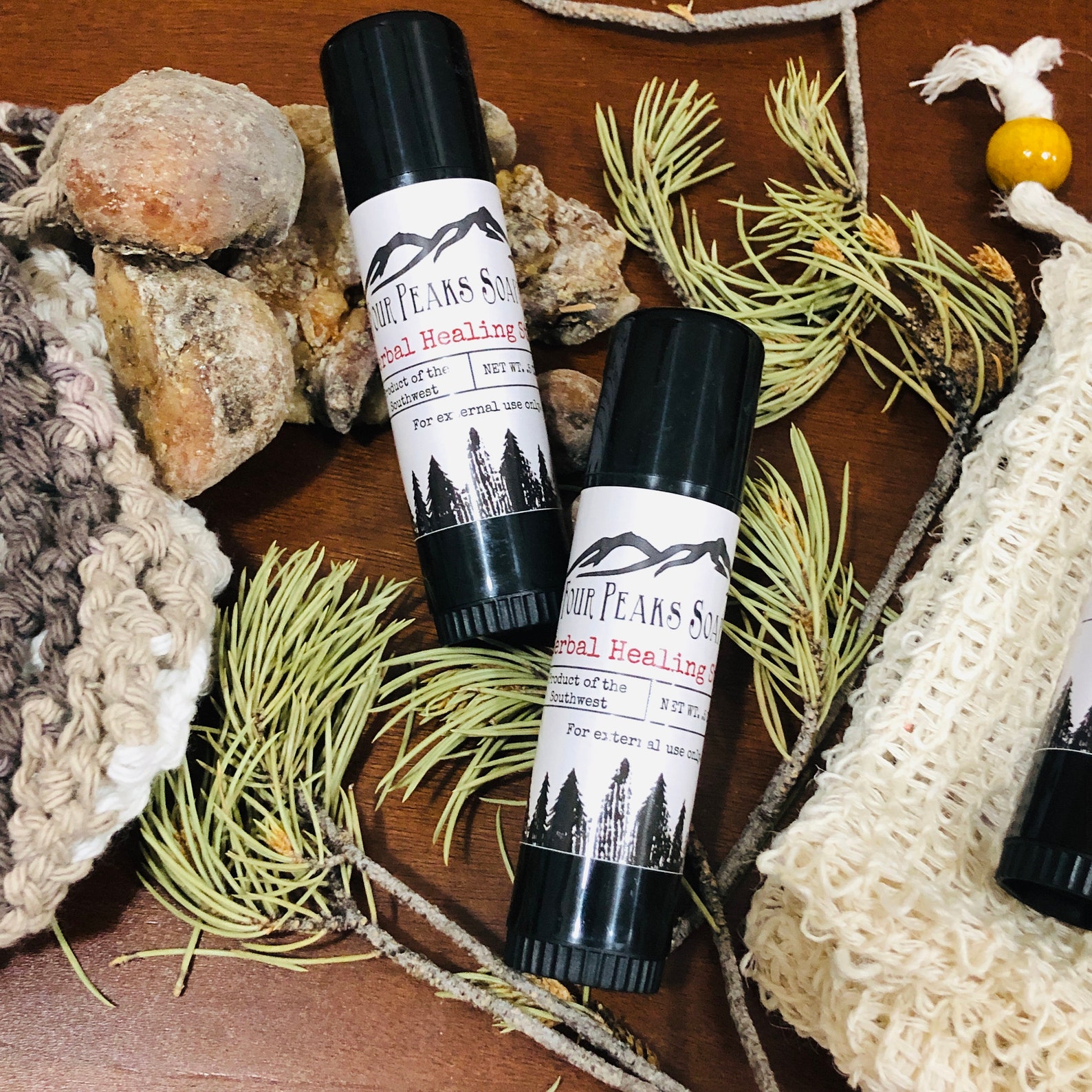 Herbal Salve Stick // Comfrey, Yarrow, Piñon Pine, Juniper, Evergreen ...