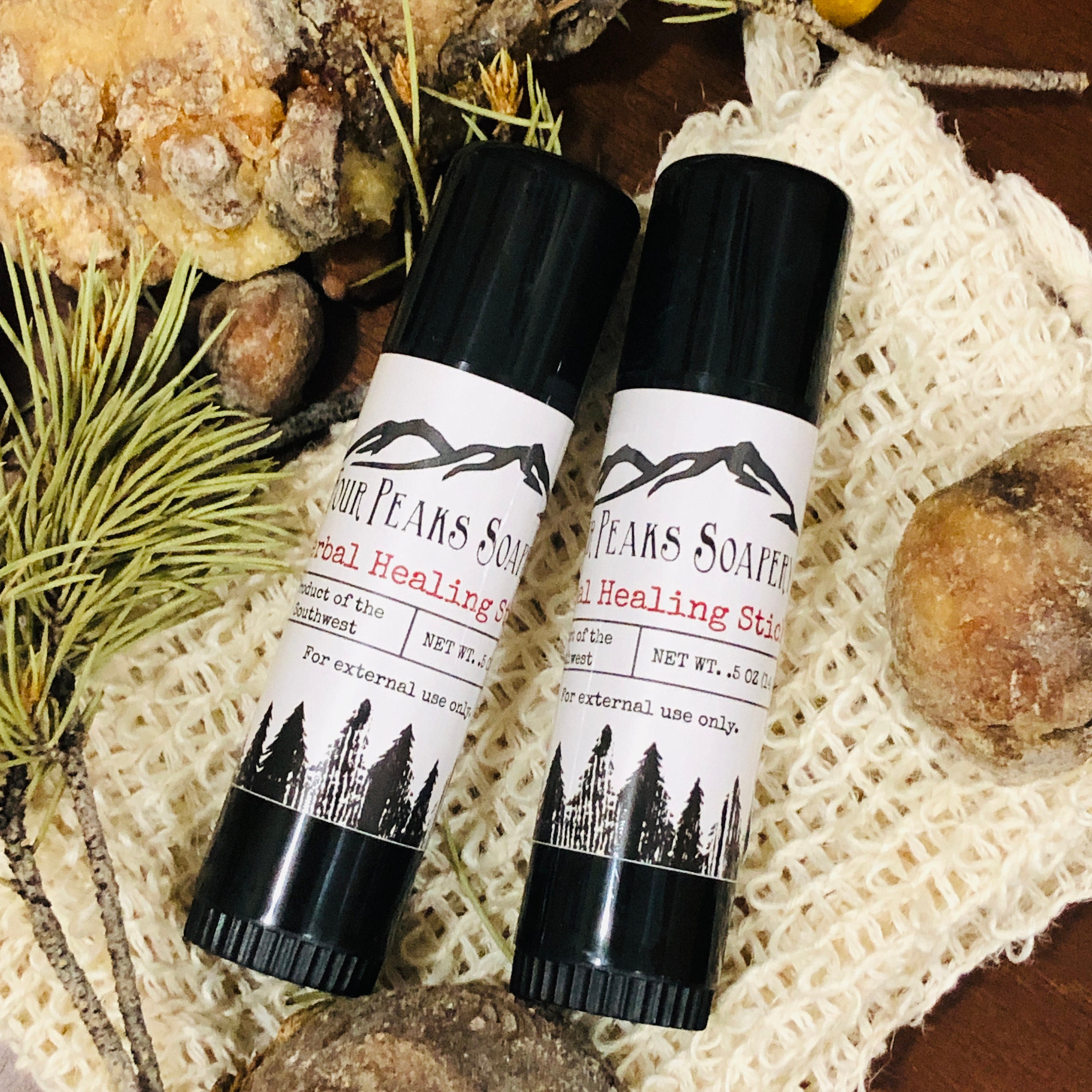 Herbal Salve Stick // Comfrey, Yarrow, Piñon Pine, Juniper, Evergreen ...