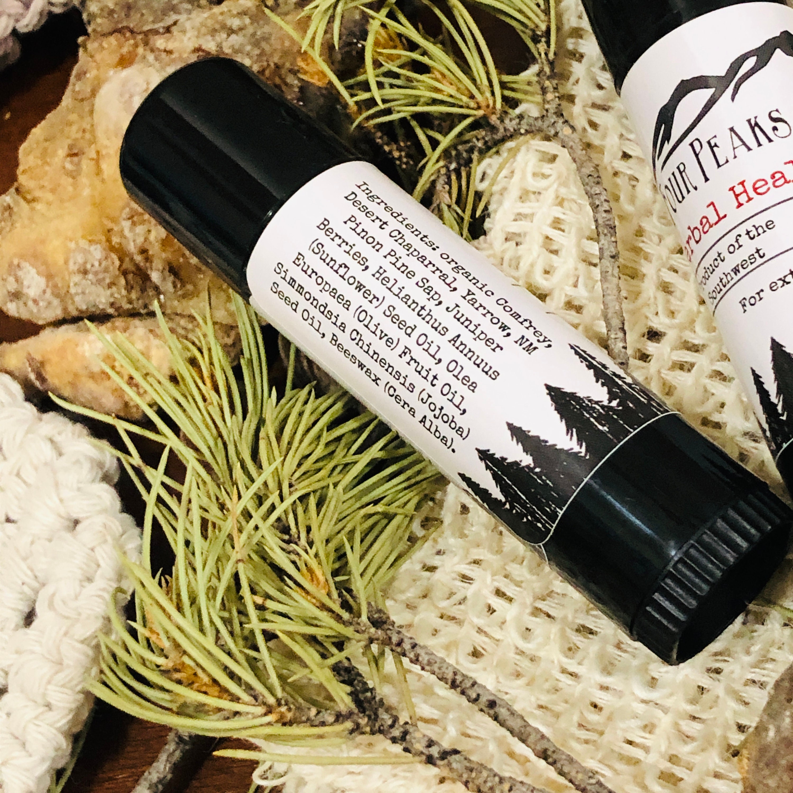 Herbal Salve Stick // Comfrey, Yarrow, Piñon Pine, Juniper, Evergreen ...
