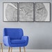 3 Panel Tree Rings Wall Art 3 Piece Triptych Wall Art Set of - Etsy