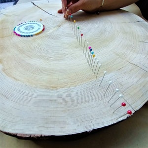 200 Years Old Cedar Tree Rings Print, 24 X 36 Blue Linocut Wall Art ...