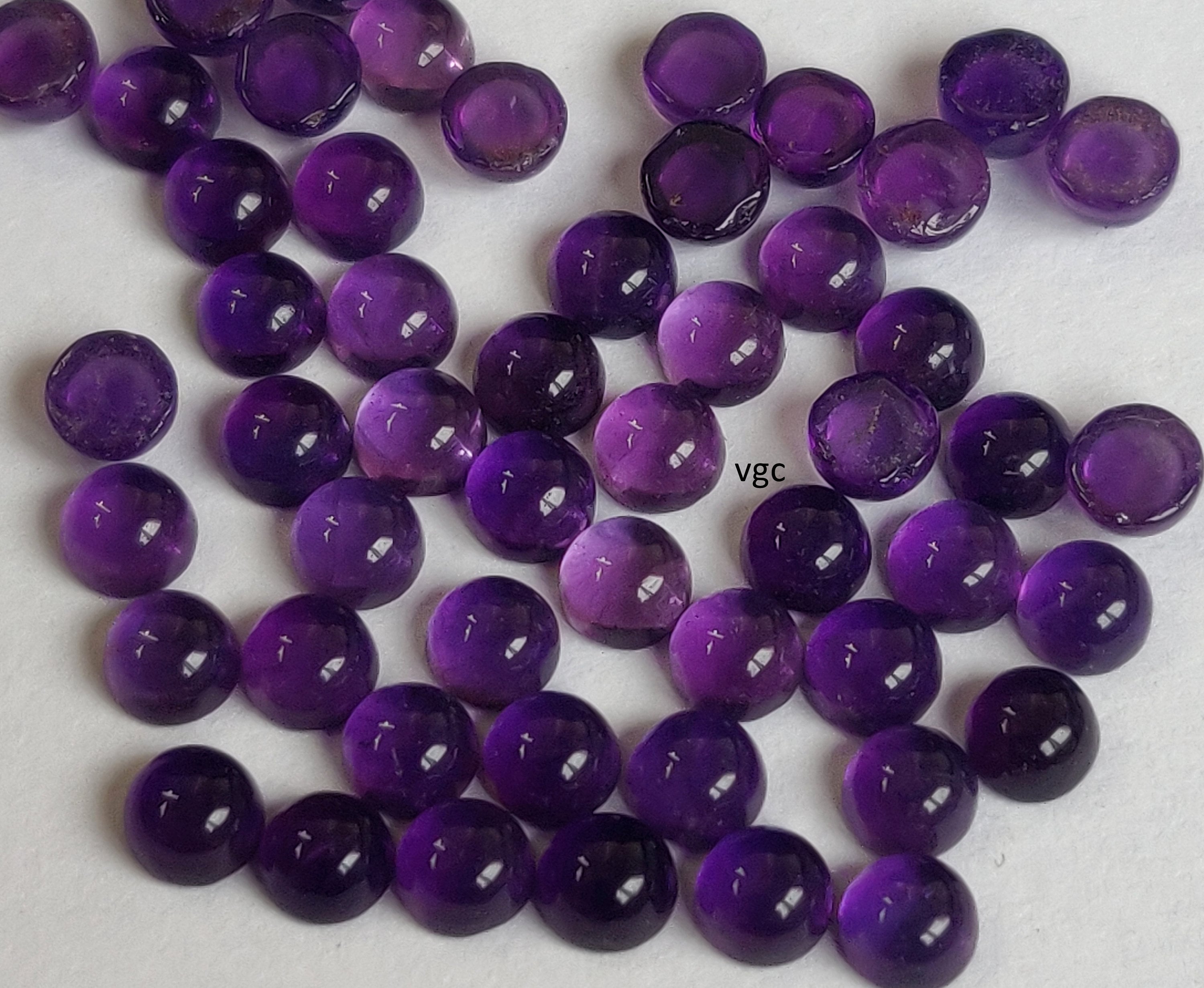 Natural Amethyst 4mm Round Cabochon AAA Quality Amethyst | Etsy