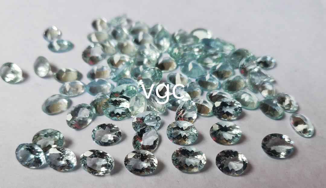 Natural Good Light Blue Color Aquamarine 4x6 Oval Faceted AAA Quality ...
