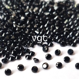 AAA Natural Black Spinel – Round Faceted Gemstone (1-10mm) - Etsy