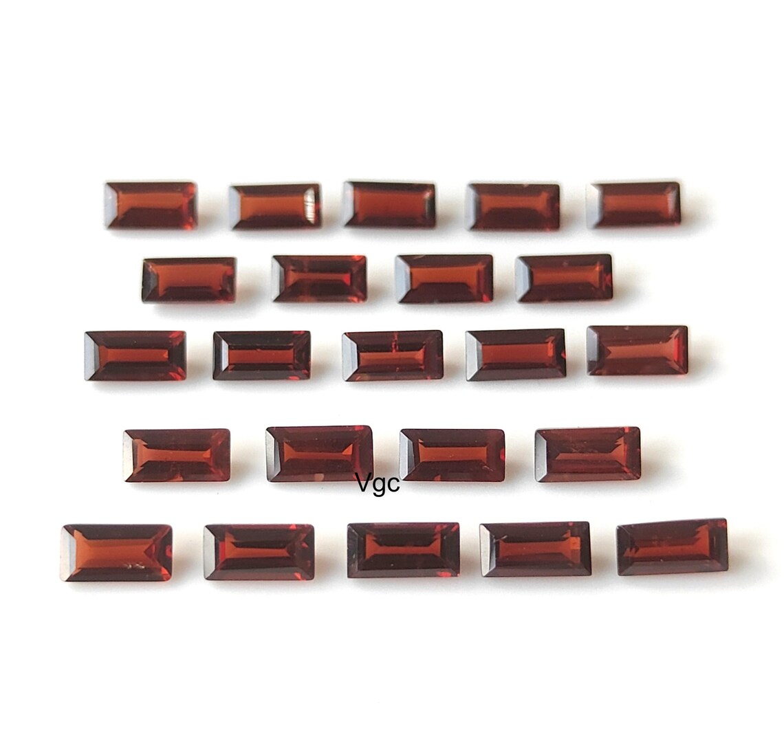 Natural Red Garnet 1.5x3mm Baguette Faceted AAA Quality - 1.5x3mm Red ...