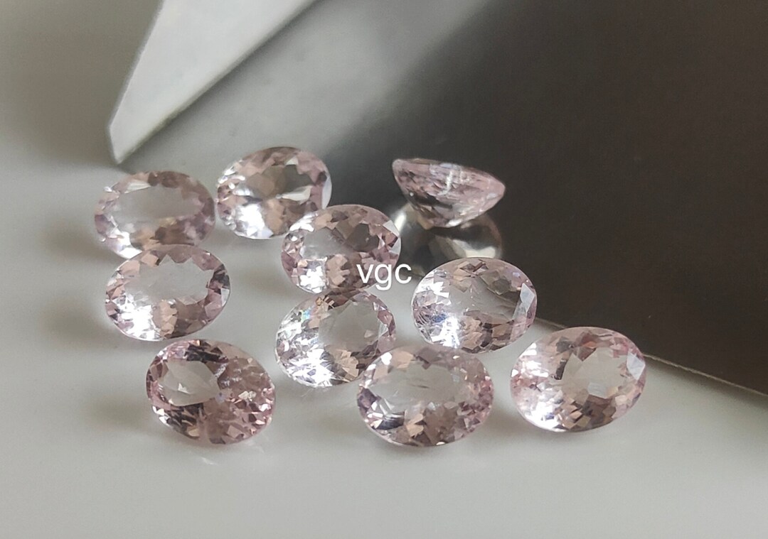 Natural Good Pink Color 7x9 Mm Morganite Oval Faceted AAA Quality-good ...