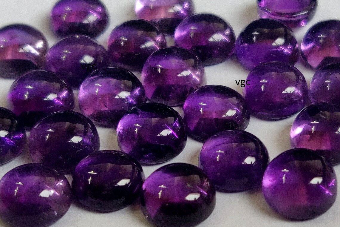 Natural Amethyst 11mm Round Cabochon AAA Quality Amethyst - Etsy