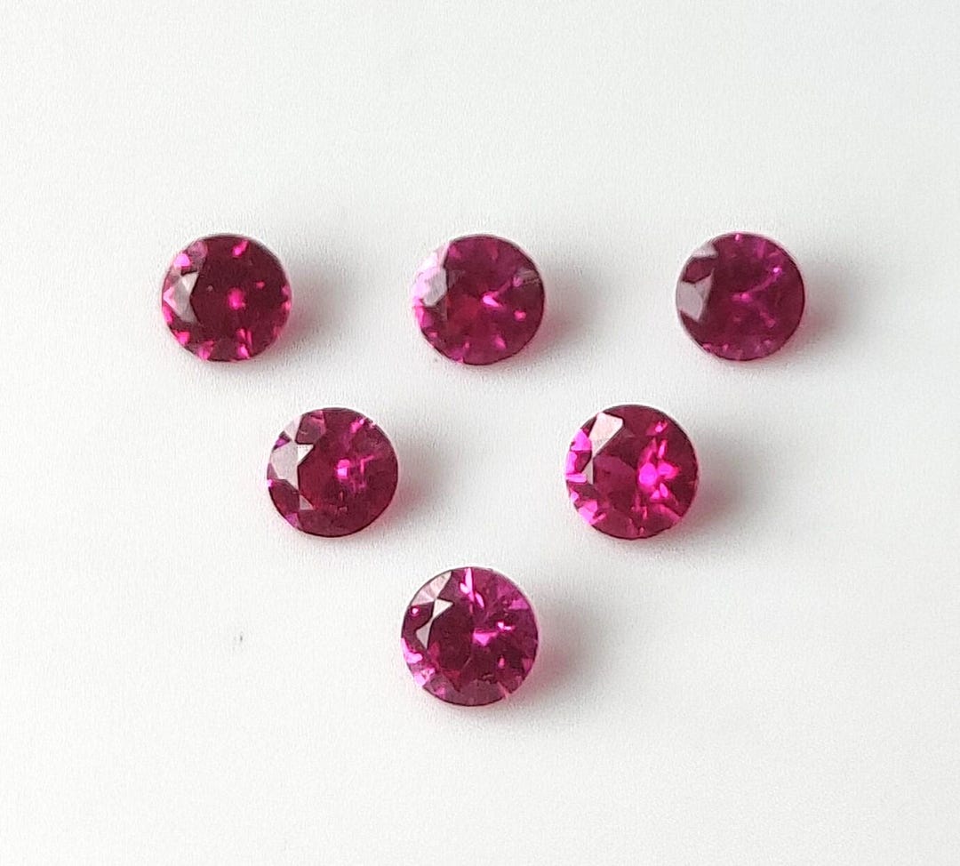Lab Created Super Top Quality 3 Mm Ruby Brilliant Cut AAA Quality - Etsy