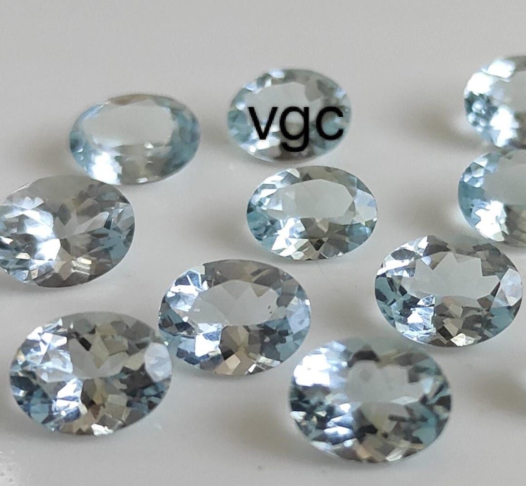 Natural Good Light Blue Color Aquamarine 10x12 Mm Oval Faceted AAA ...