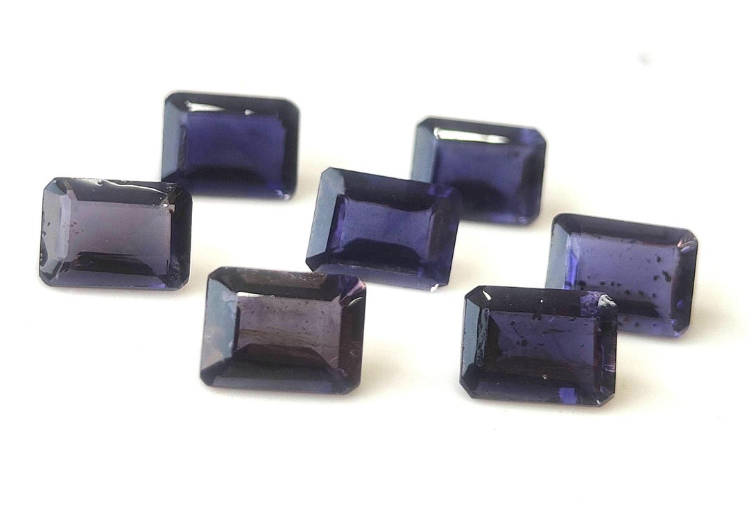 Super Top Color and Quality Natural Iolite Octagon Cut Faceted 6x8mm ...
