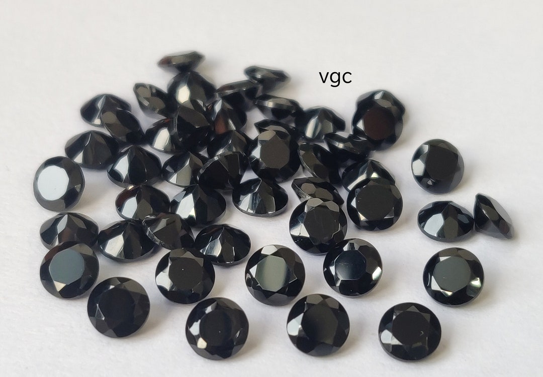 Natural Black Spinel Round Faceted 1mm to 10mm AAA Quality - Natural ...