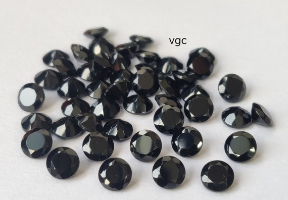 Natural Black Spinel Round Faceted 1mm to 10mm AAA Quality - Etsy