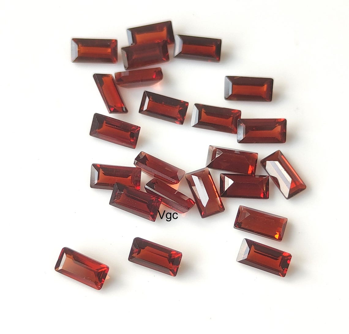 Natural Red Garnet 1.5x3mm Baguette Faceted AAA Quality - 1.5x3mm Red ...