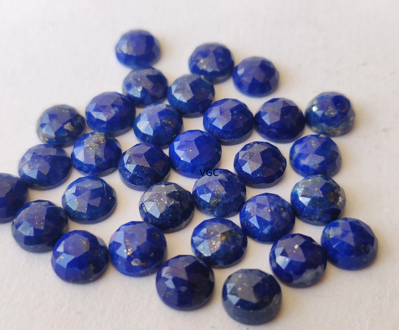 Natural Lapis Lazuli Round Rose Cut 7MM AAA Quality Lapis | Etsy