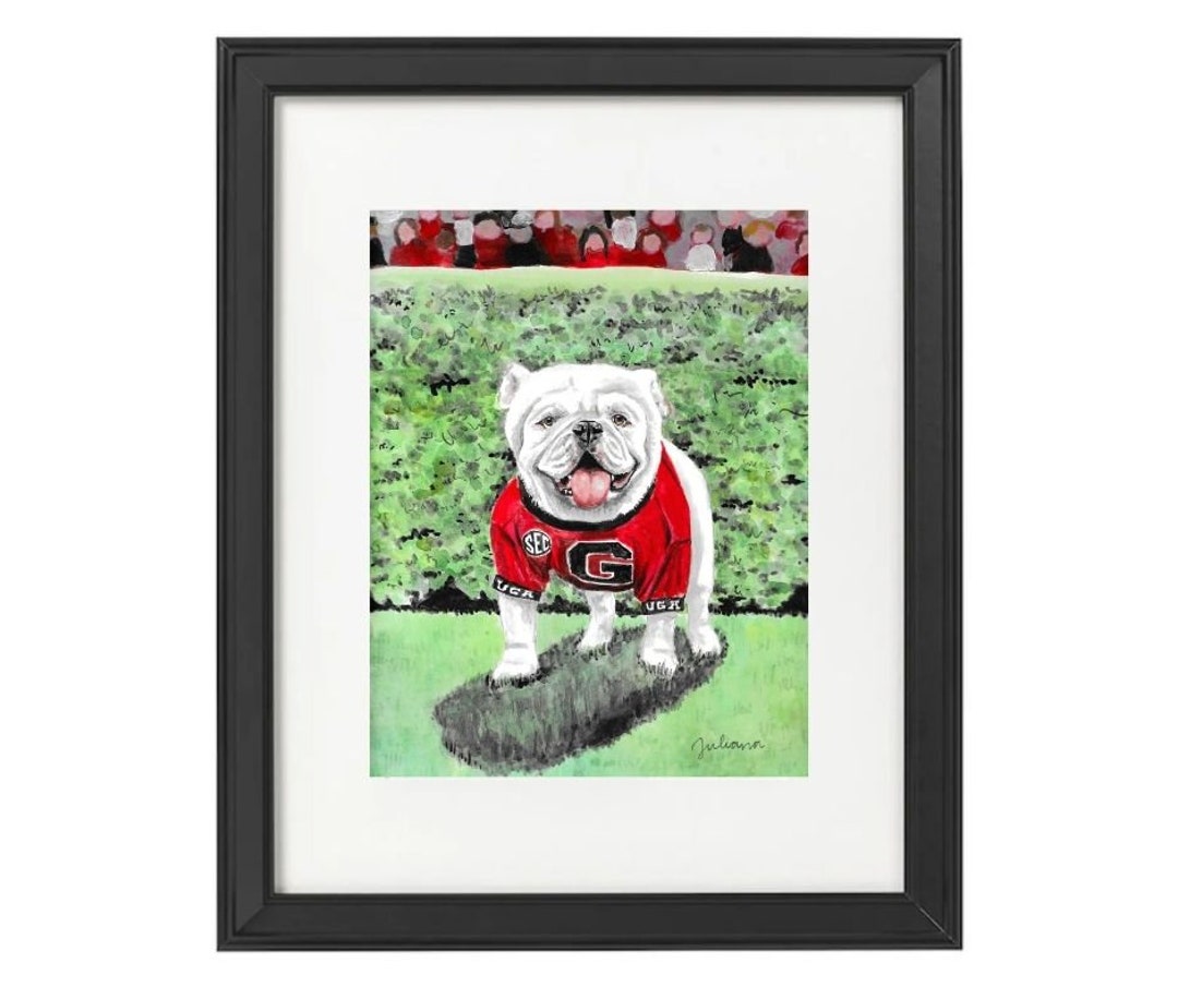 Uga Bulldog UGA Original Watercolor Print - Etsy