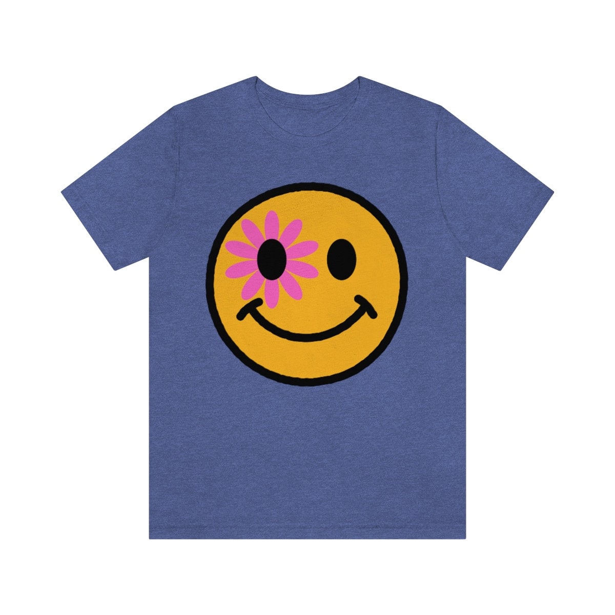 Hippie Smiley Face T- Shirt - Etsy