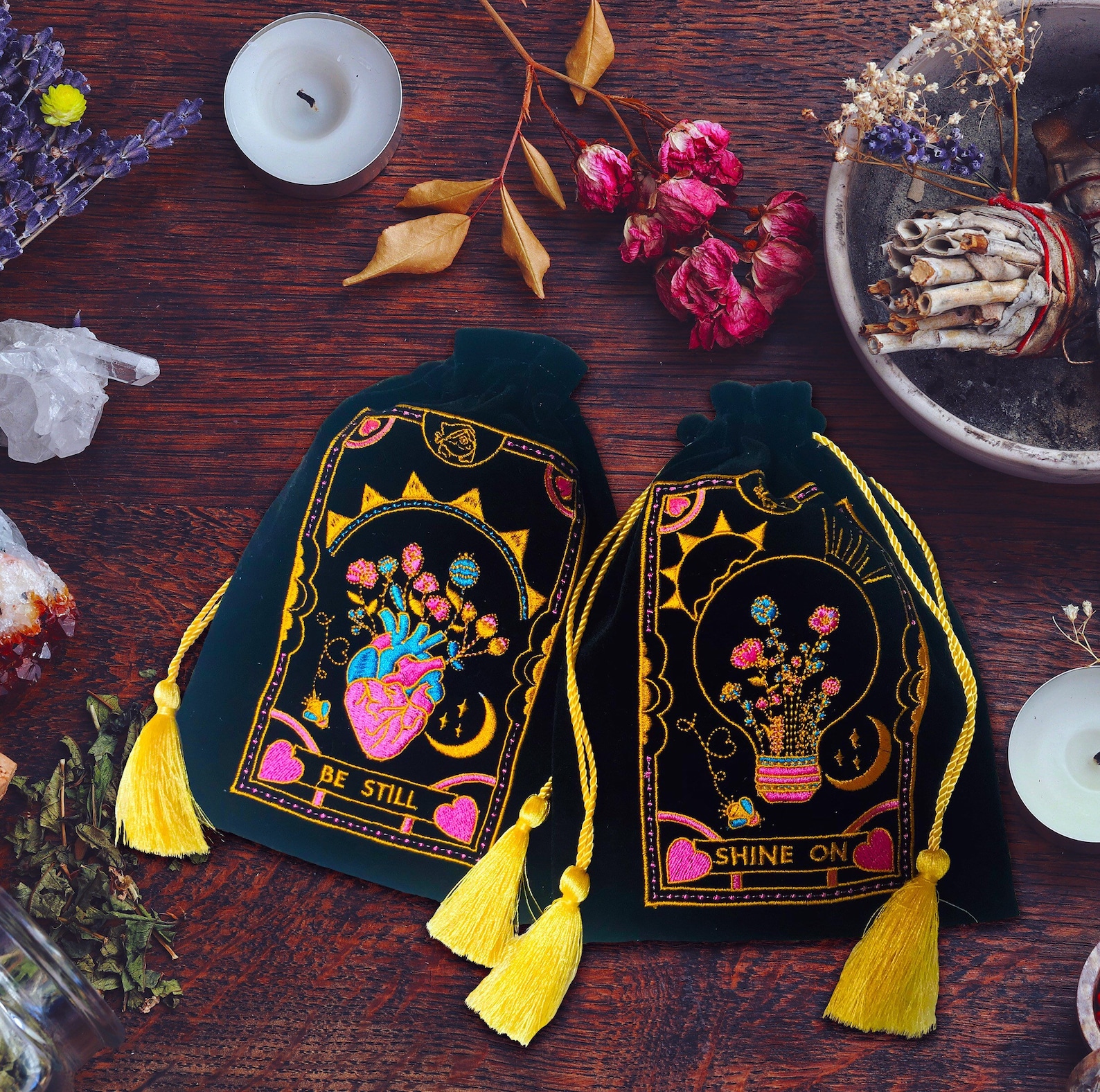 Embroidered Tarot Bag - Etsy