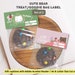Cute Bear Editable Goodie Bag Topper Label for Small Baked Goods Party ...