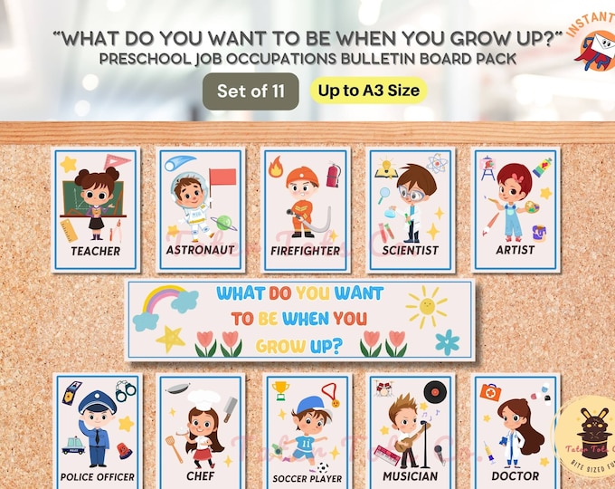 When I Grow up Job Occupations Printable Bulletin Board Pack - Fun and ...