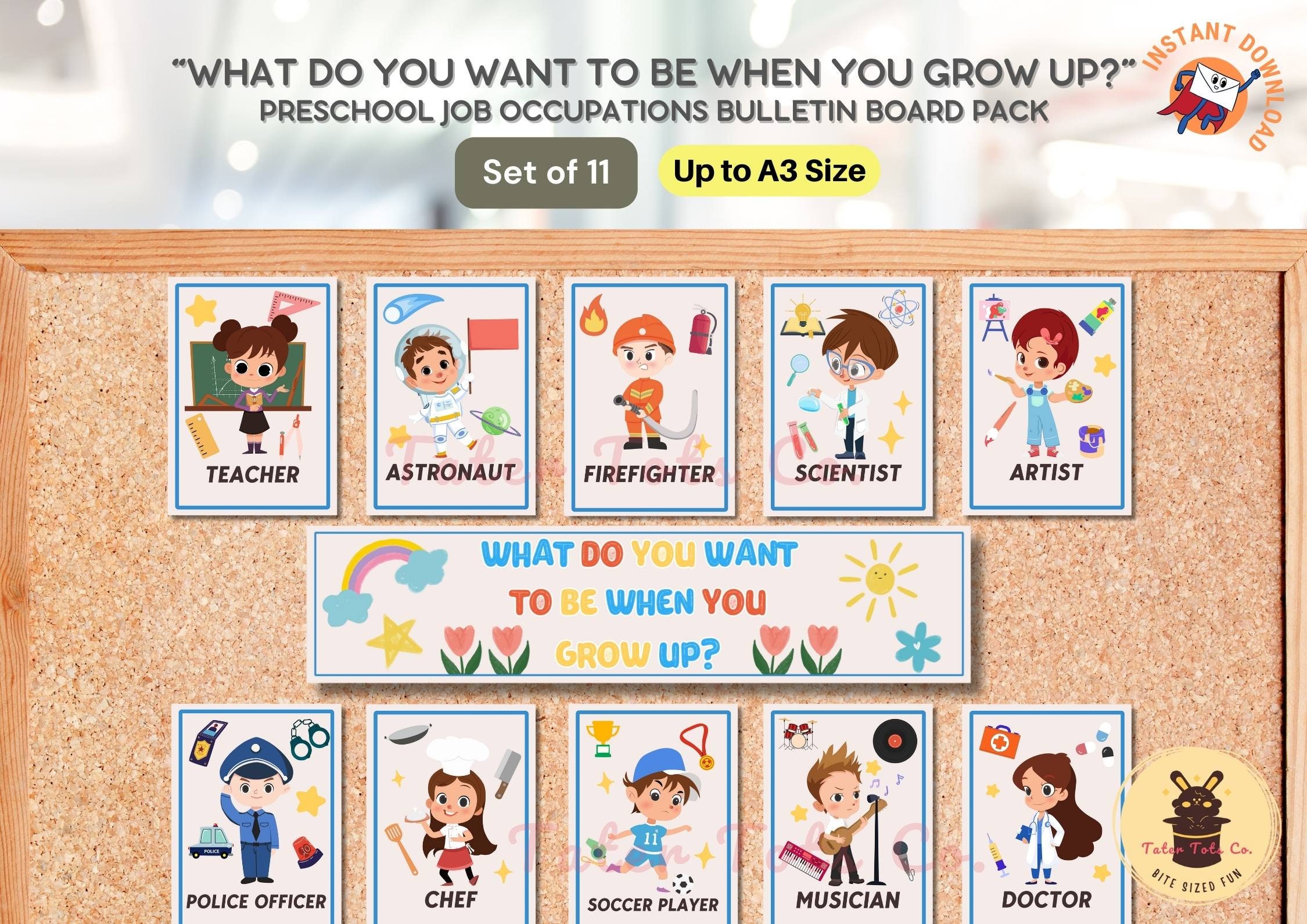 When I Grow up Job Occupations Printable Bulletin Board Pack - Fun and ...