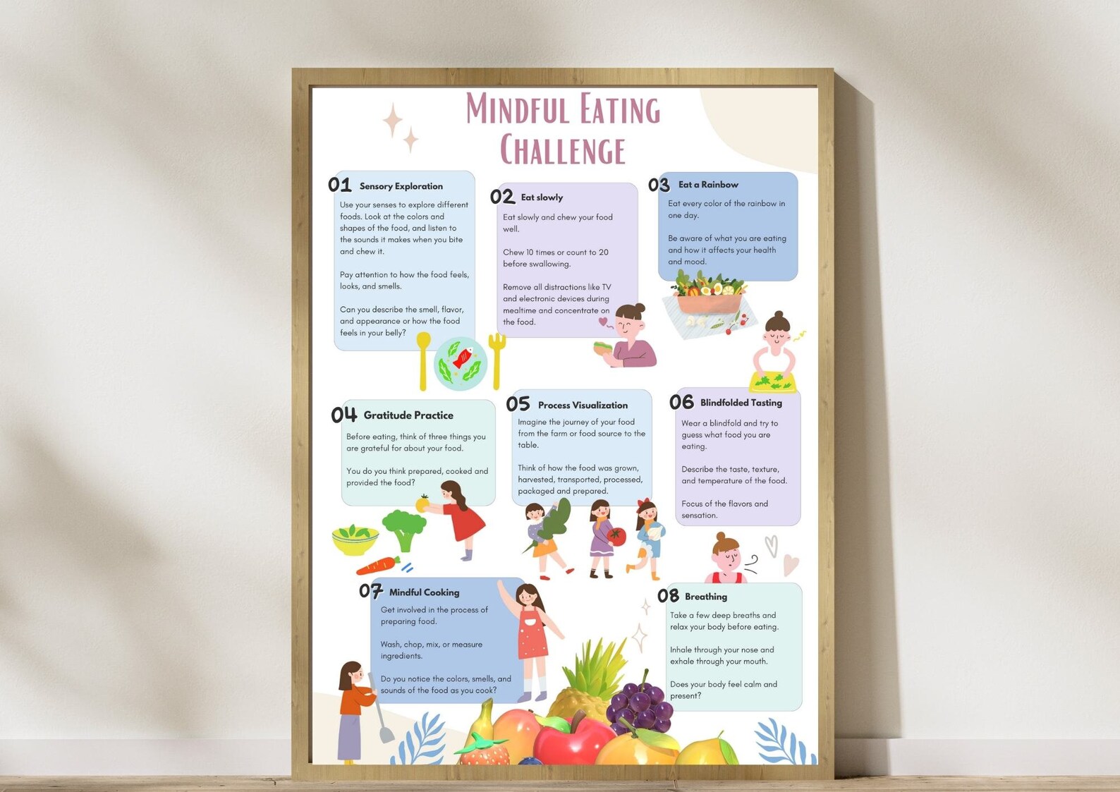 Mindful Eating Challenge Poster for Promoting Healthy Eating, Kids Eat ...