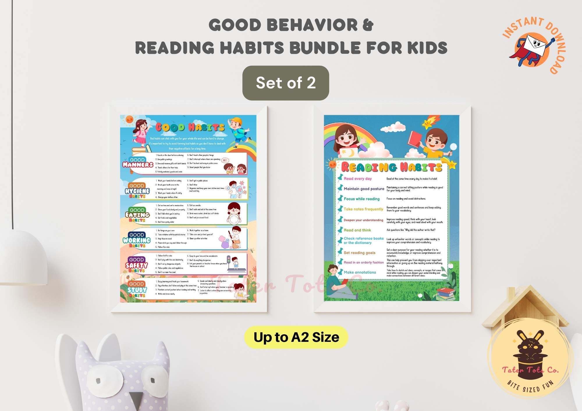 Educational Posters for Kids Daily Routine Bundle Encourage - Etsy ...