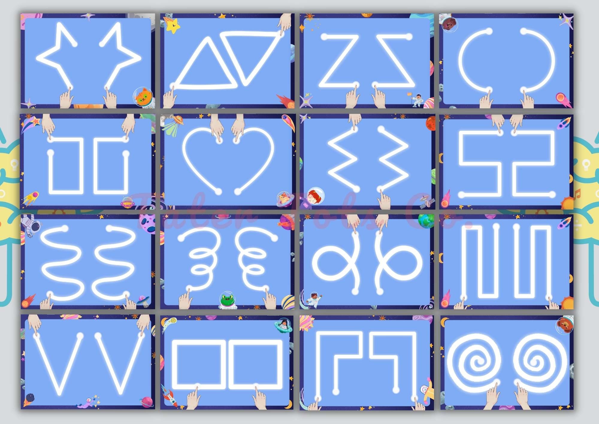 Double Doodle Finger Tracing Maze Brain Game for Kids Train Fine Motor ...