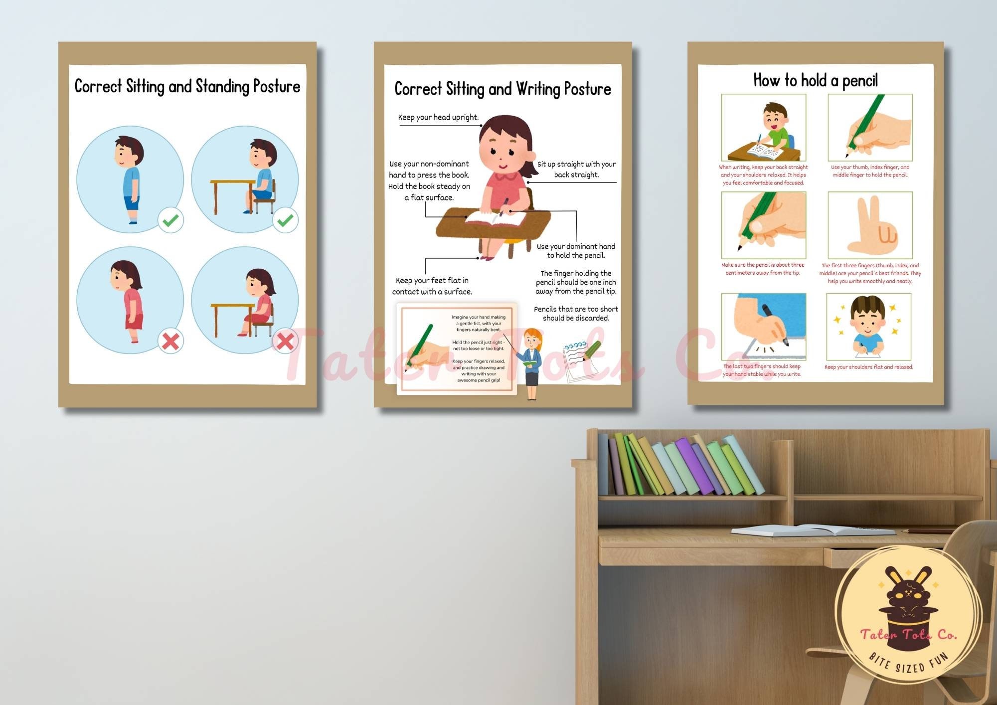 Correct Standing and Writing Posture, How to Hold a Pen and Pencil Grip ...