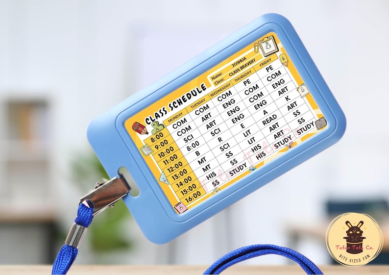 Printable Cute Stationery Class Schedule: Weekly School Timetable ...