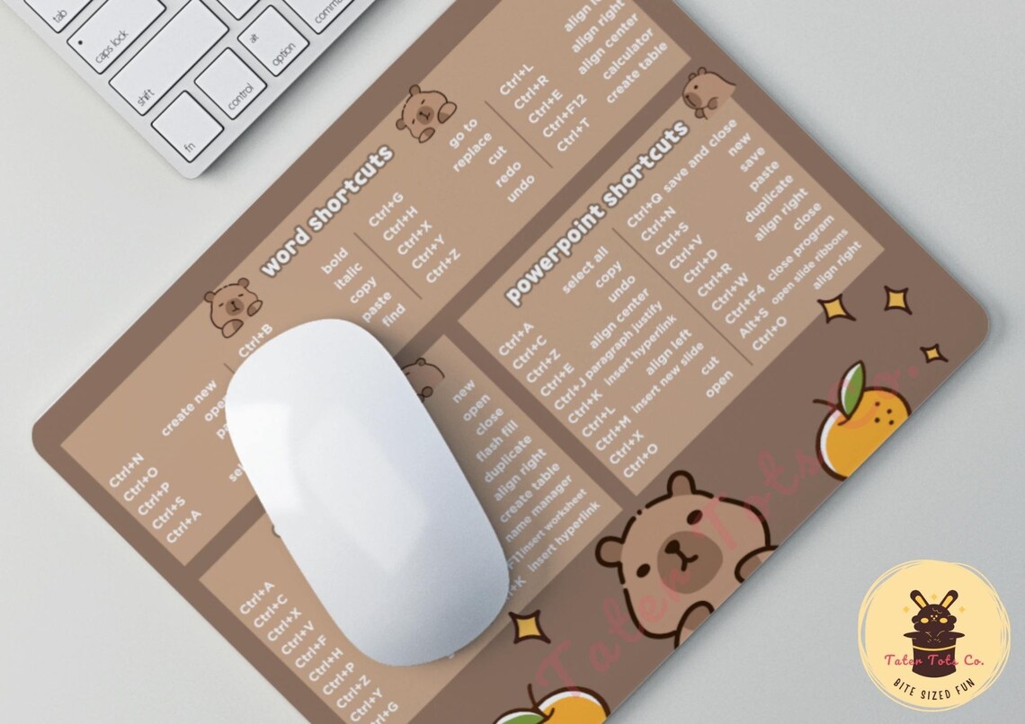 Cute Capybara Words, Excel, and Powerpoint Shortcut Keys for Windows ...