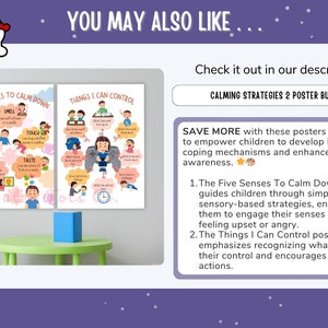 5 Senses Calming Strategies Poster: Help Young Kids Manage Emotions ...