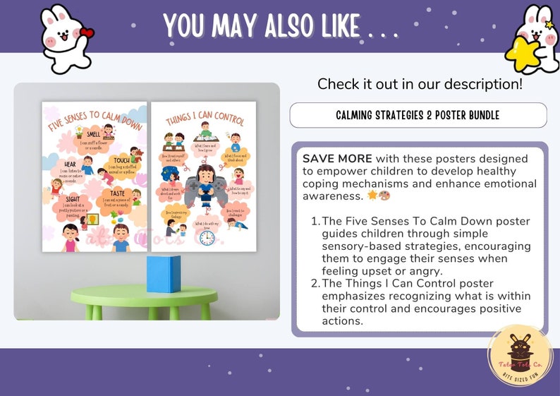 5 Senses Calming Strategies Poster: Help Young Kids Manage Emotions ...