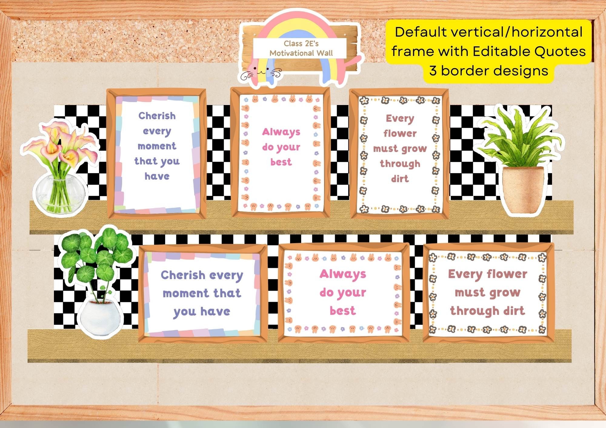 DIY Decorative Motivational Shelf Classroom Decor Pack With Editable ...