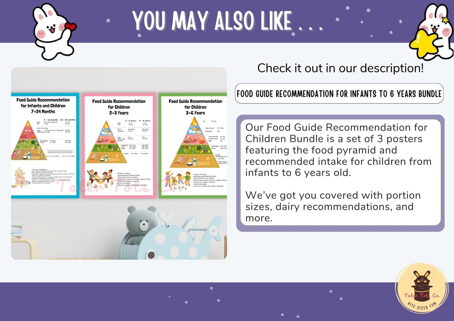 Basic Food Pyramid Groups Poster With Daily Recommended Dietary Intake ...