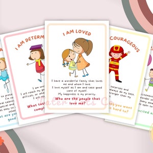 Kids Affirmations Alphabet Flashcards: ABC Learning, Gratitude Prompts ...