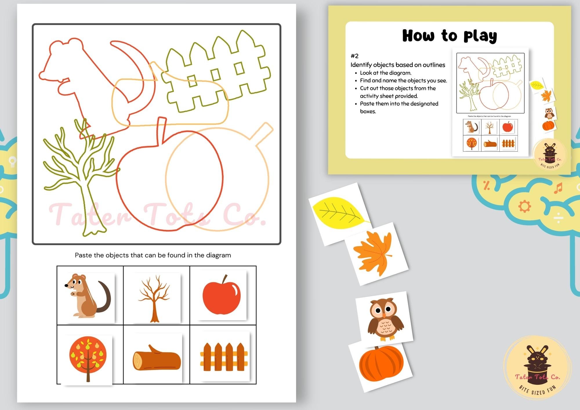 Visual Perception, Observation, and Concentration Activity Sheets for ...